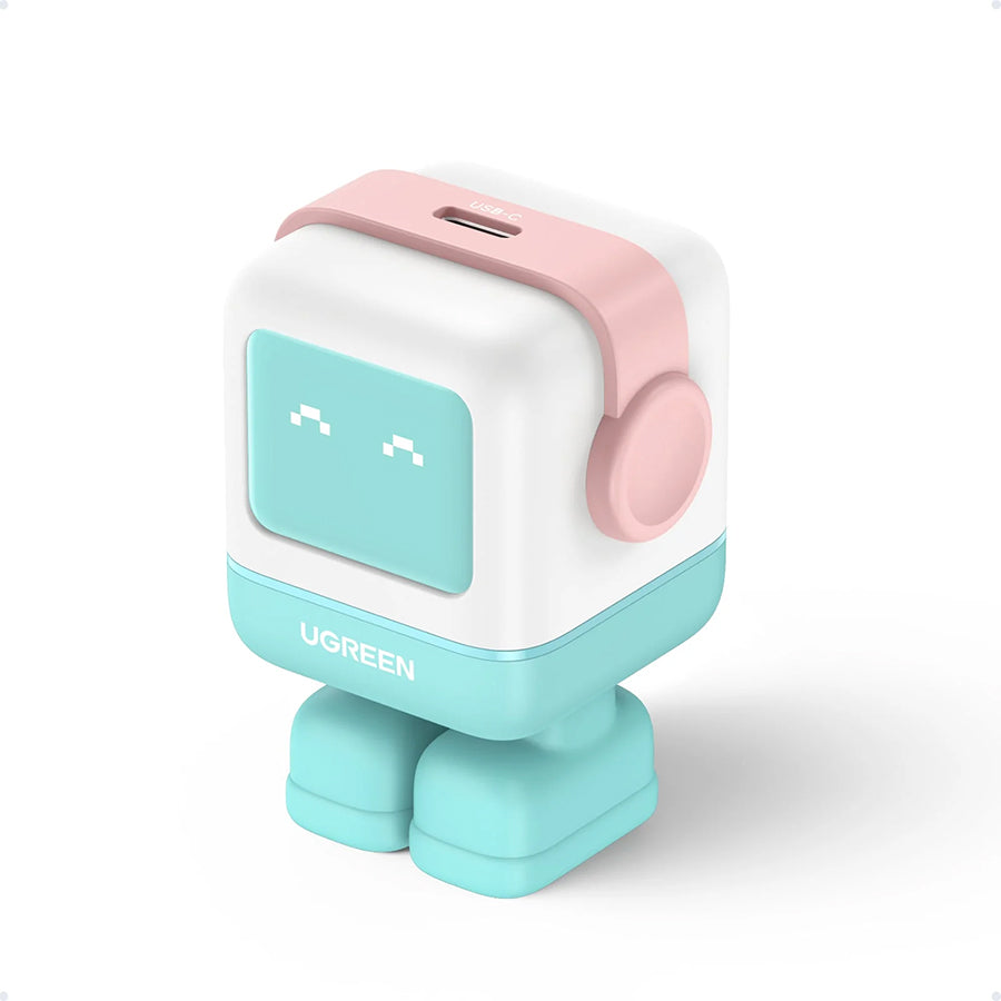 UGREEN Mini Robot Nexode 30W USB-C PD GaN Fast Charger (Pink Blue) (CD